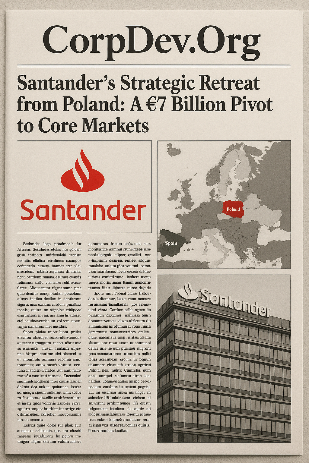 Santander's Strategic Retreat from Poland: A €7 Billion Pivot to Core ...