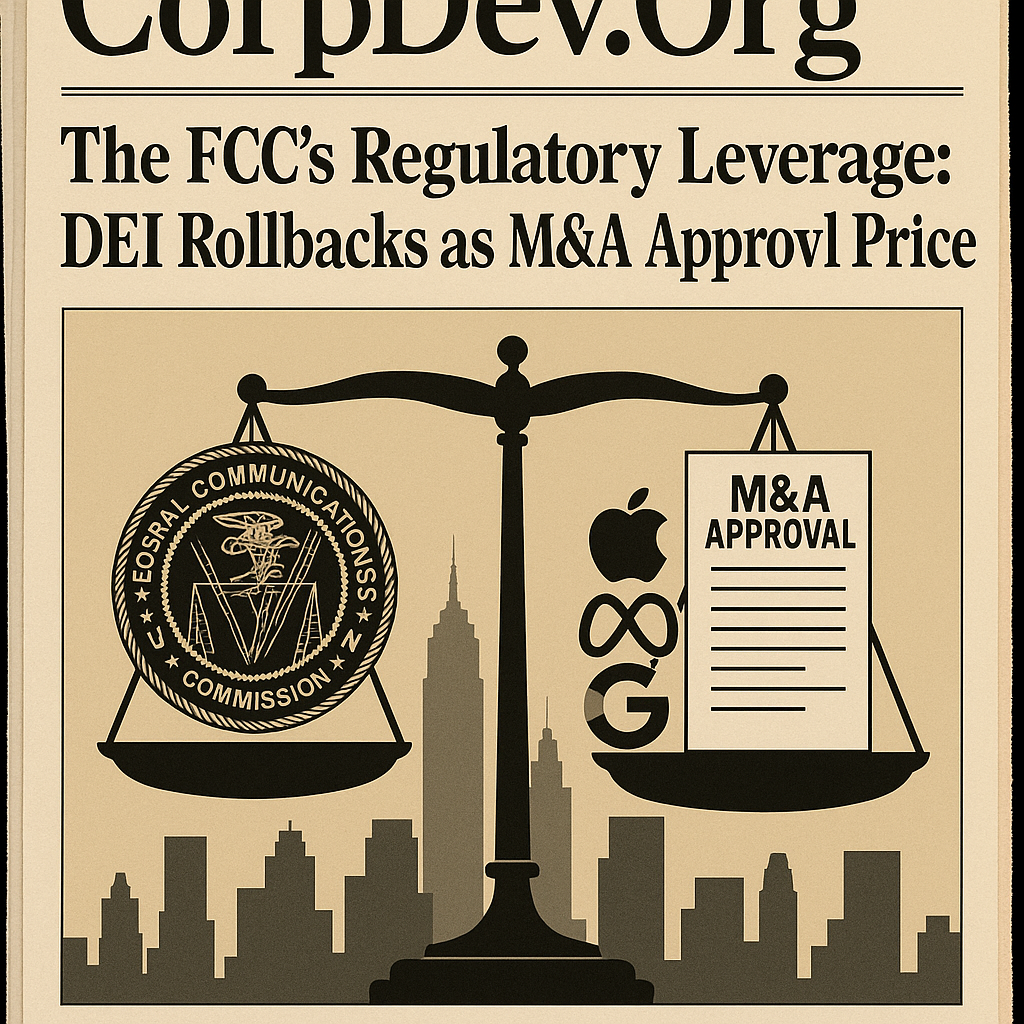 The FCC's Regulatory Leverage: How DEI Rollbacks Became the Price of M&A Approval - CorpDev.Org