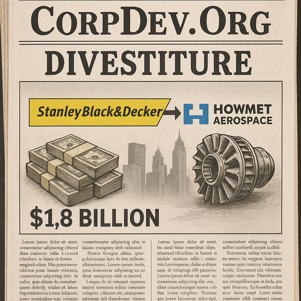 Stanley Black & Decker Divests Aerospace Unit to Howmet for $1.8 ...