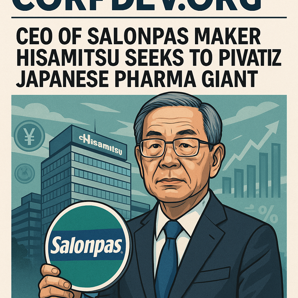 CEO of Salonpas Maker Hisamitsu Seeks to Privatize $2.9 Billion ...