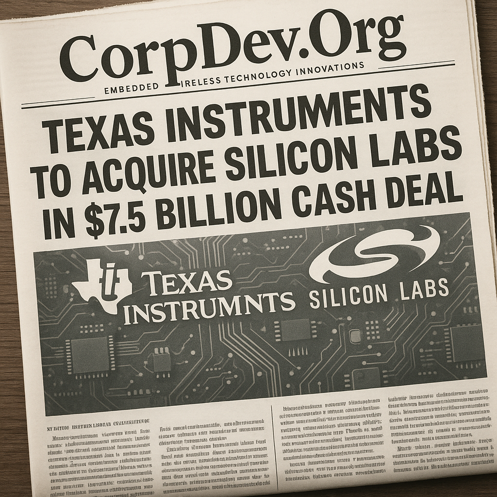 Texas Instruments to Acquire Silicon Labs in $7.5 Billion Cash Deal ...