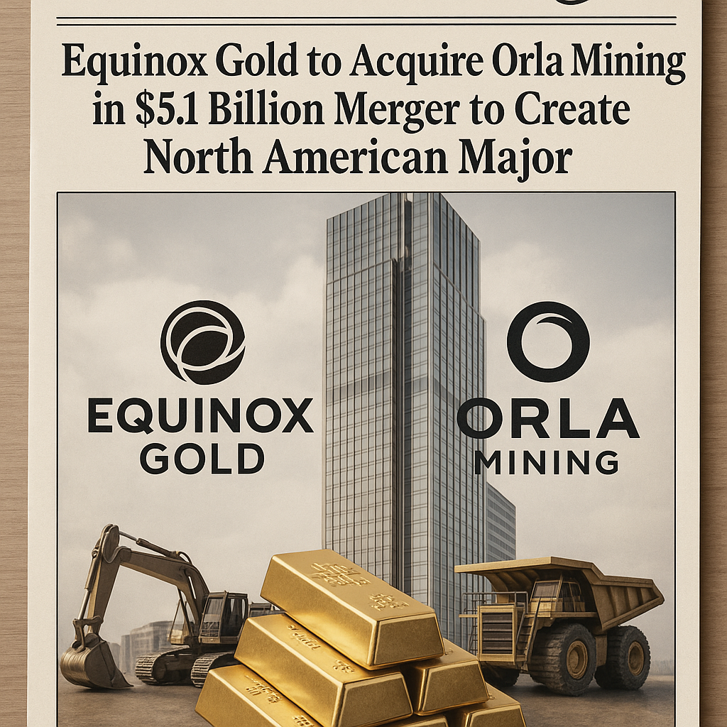 Equinox Gold to Acquire Orla Mining in $5.1 Billion Merger to Create ...